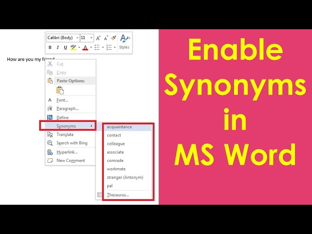 Solved Synonyms Not Working In Microsoft Word Youtube 10 Ways