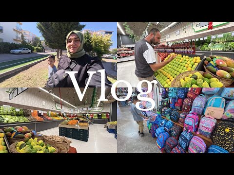 OKUL VE MARKET ALIŞVERİŞİ  NELER ALDIK EVİN EKSİKLERİ HİÇ BİTMİYOR 