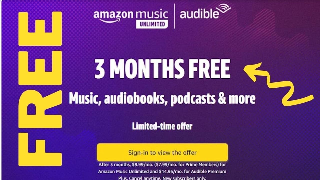 How to Get Audible and Amazon Music For Free - YouTube