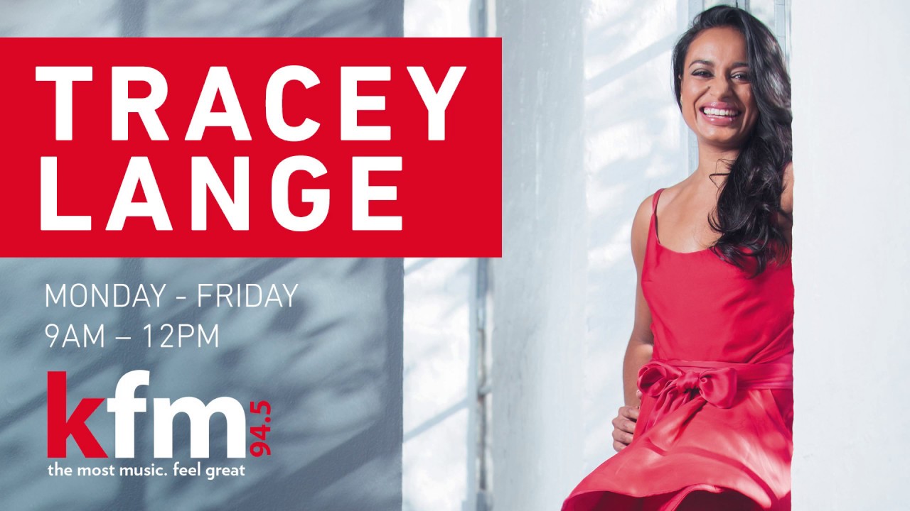 Tracey Lange gets surprised by the Kfm mascot - YouTube