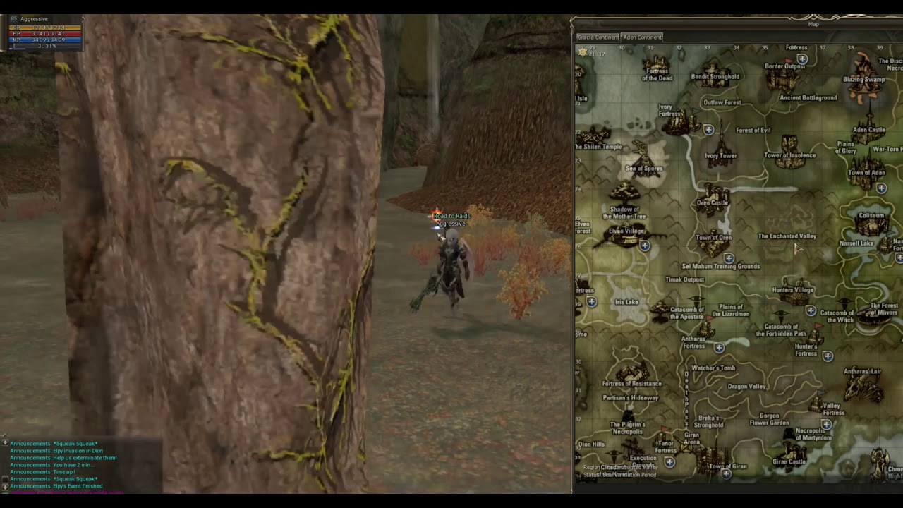 Road to Enchanted Forest Watcher Ruell Lv55 - Aggressive Lineage 2 High ...