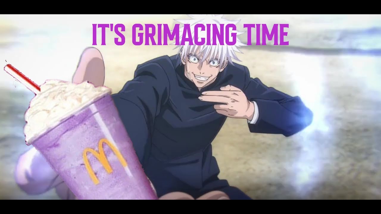 Gojo tries the Grimace Shake - YouTube