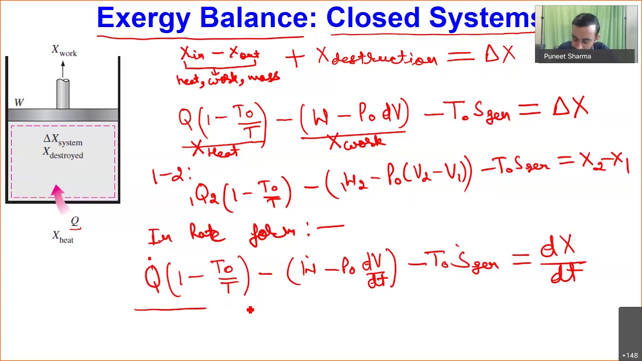Exergy Balance and Second Law Efficiency for Steady Flow Devices - YouTube