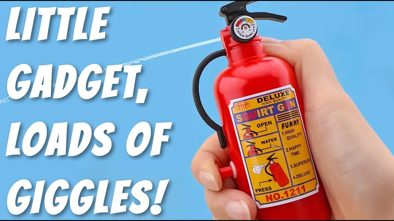 Worlds Smallest Fire Extinguisher Squirt Gun - YouTube