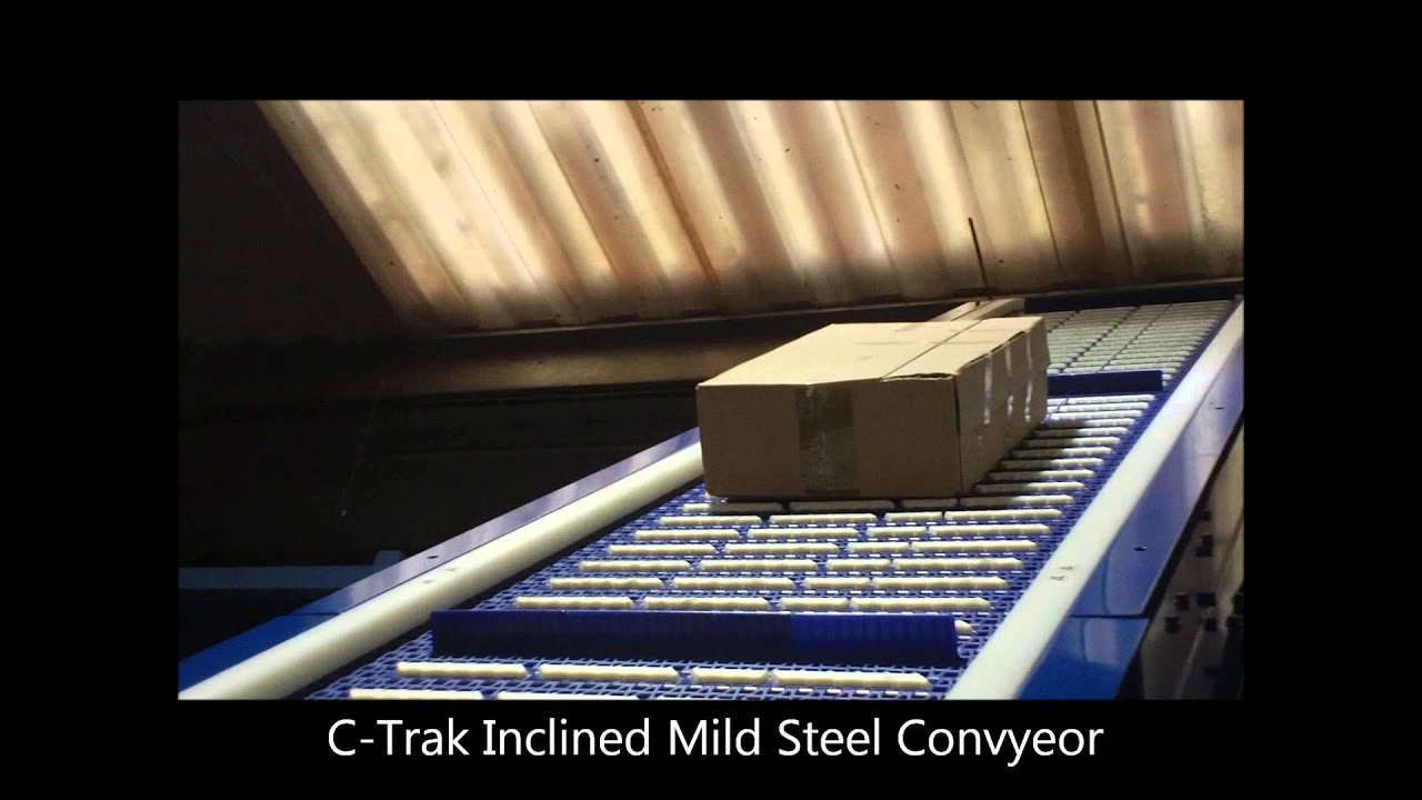 Inclined Conveyor with Flights - YouTube