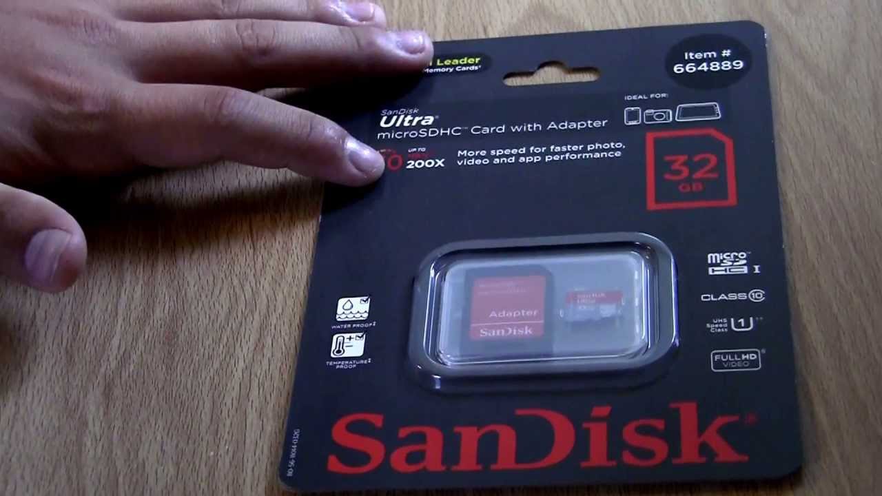 SanDisk Ultra 32 GB Class 10 SDHC Card - YouTube