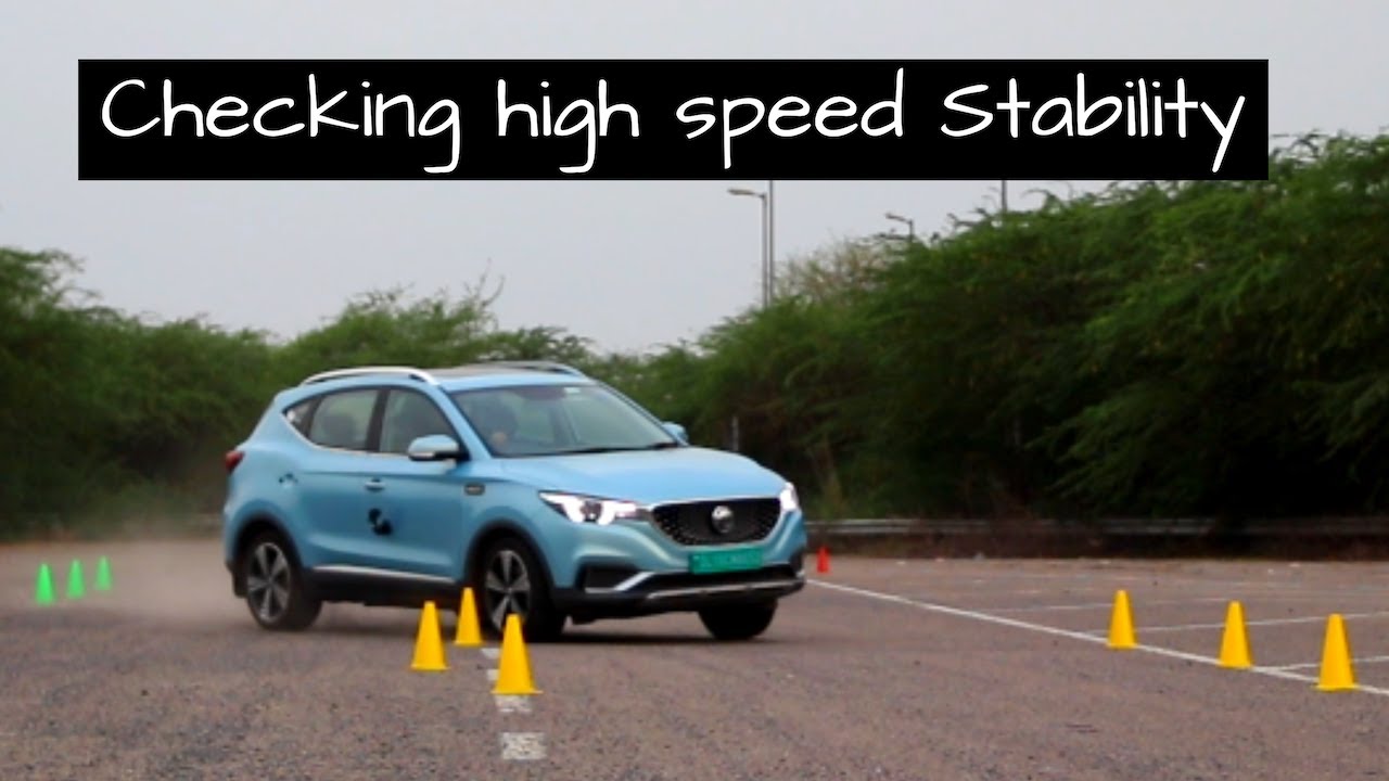 MG ZS EV Stability & Handling Test at high speed - Moose Test | Testing ...