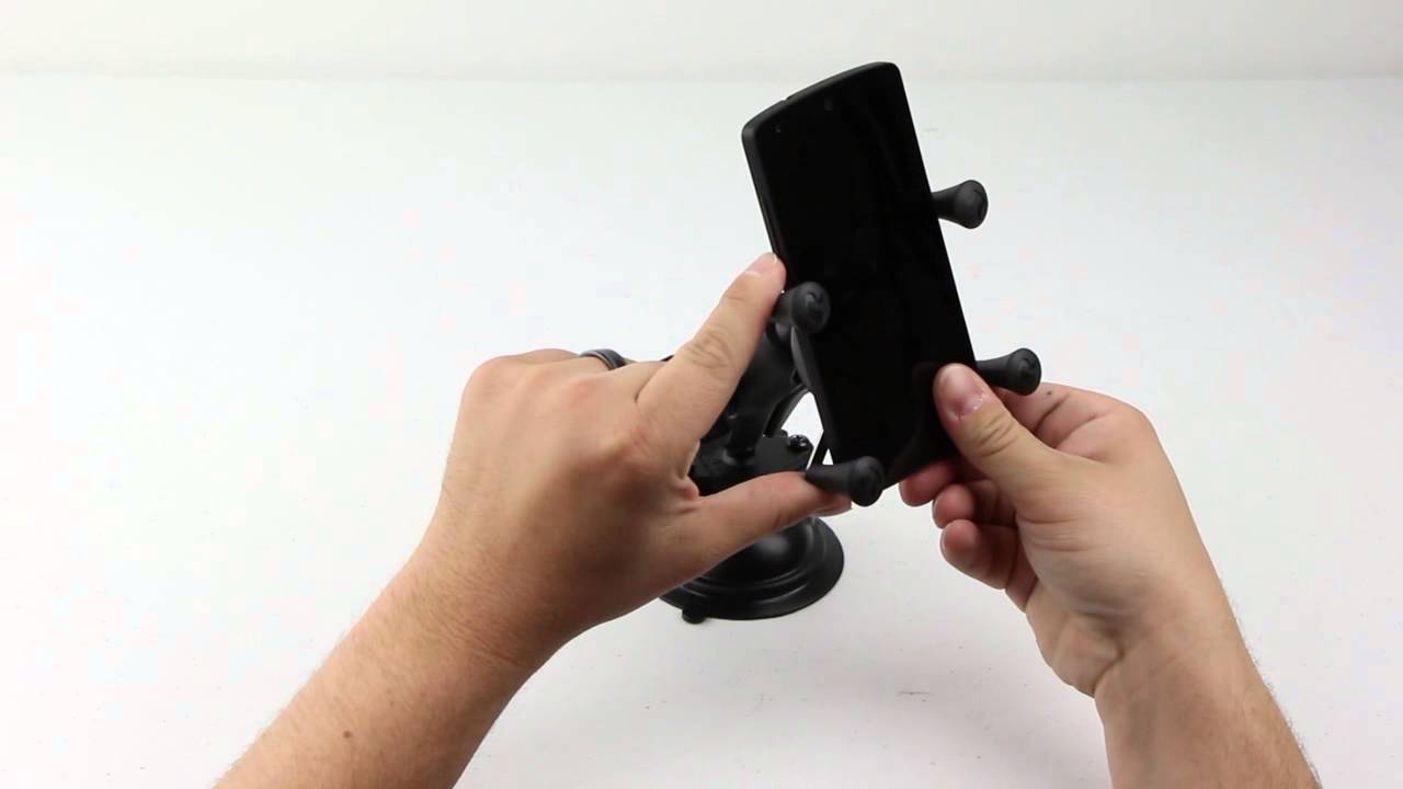 RAM Universal X-Grip Cell Phone System Mount - YouTube