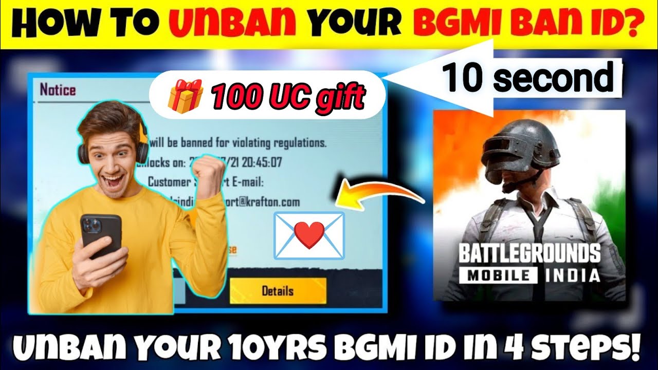 How to UNBAN PUBG/BGMI Account | How To UNBAN BGMI ID 10 YEAR BAN ...
