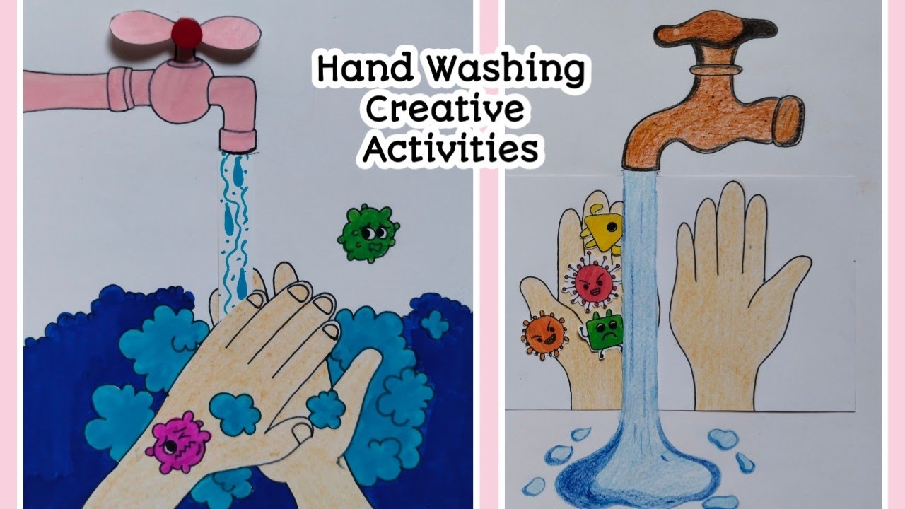 Hand Washing Creative Activities | Washing Hands Poster Drawing # ...