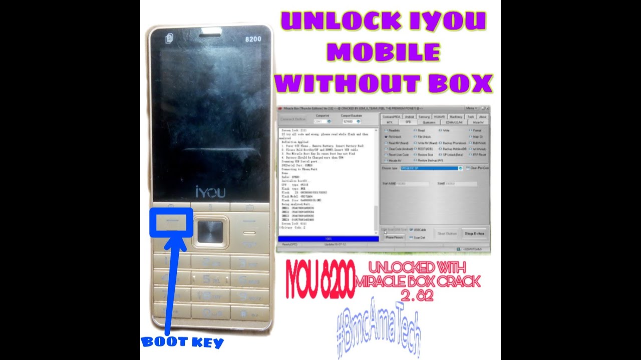UNLOCK iYOU MOBILE 8200 WITH MIRACLE BOX 2.82 CRACK - YouTube