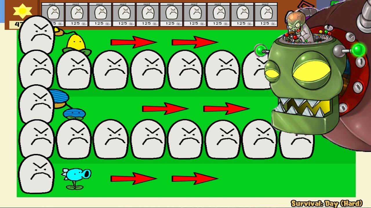 Winter Melon X Kernel-pult X Snowpea vs Dr.Zomboss Hack - Plants vs ...