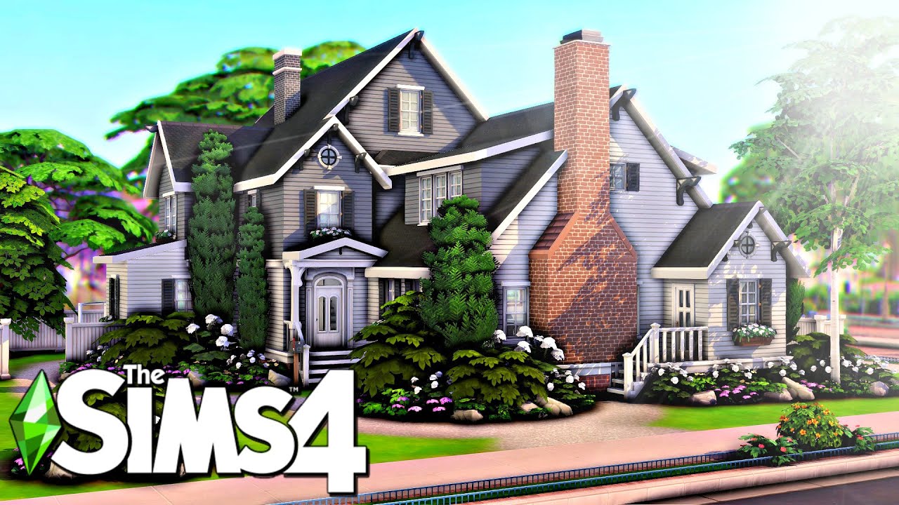 BASE GAME Generations House For 8 Sims || The Sims 4 Speed Build - YouTube