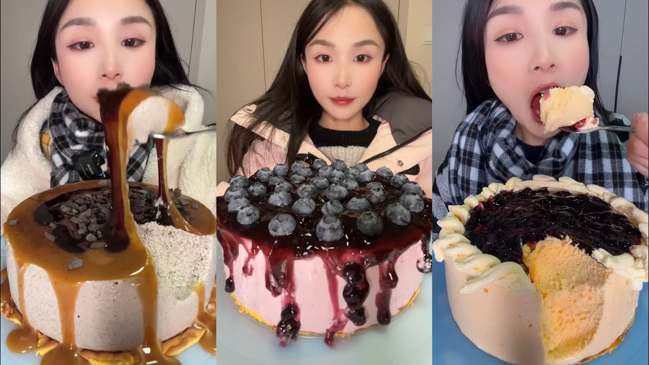 [ASMR] Dessert Mukbang | Eating Cake | chewy sounds Satisfying Mukbang ...