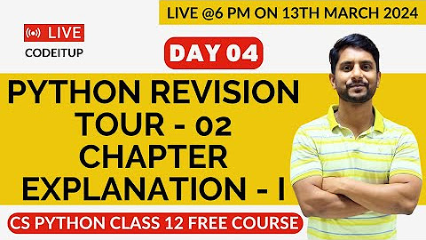CBSE CS CLASS 12 | 2024 Board | Live Session - YouTube