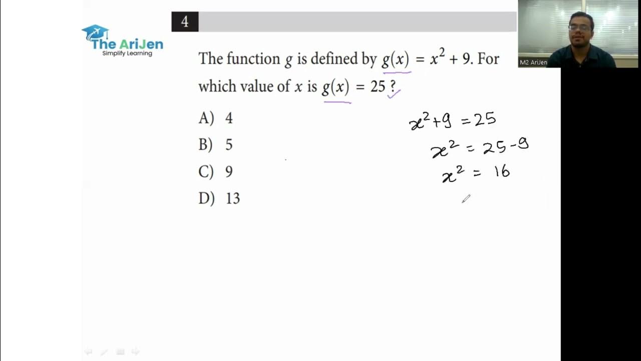 Math Functions Questions with Solutions | Digital SAT Math Sample Paper ...