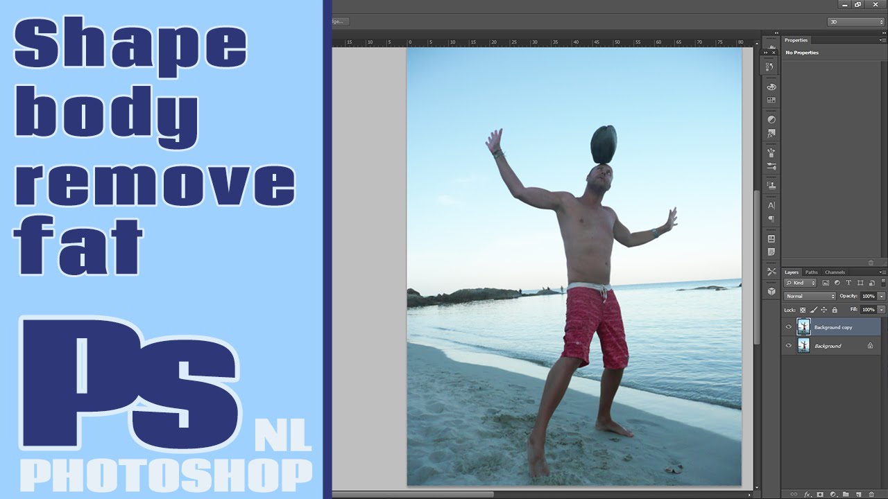 How to remove fat and shape a body in Photoshop - YouTube