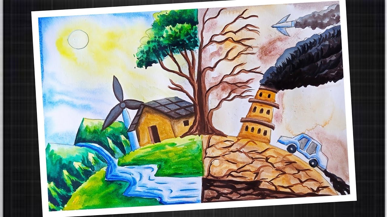 World environment day poster drawing/environment day drawing/painting ...