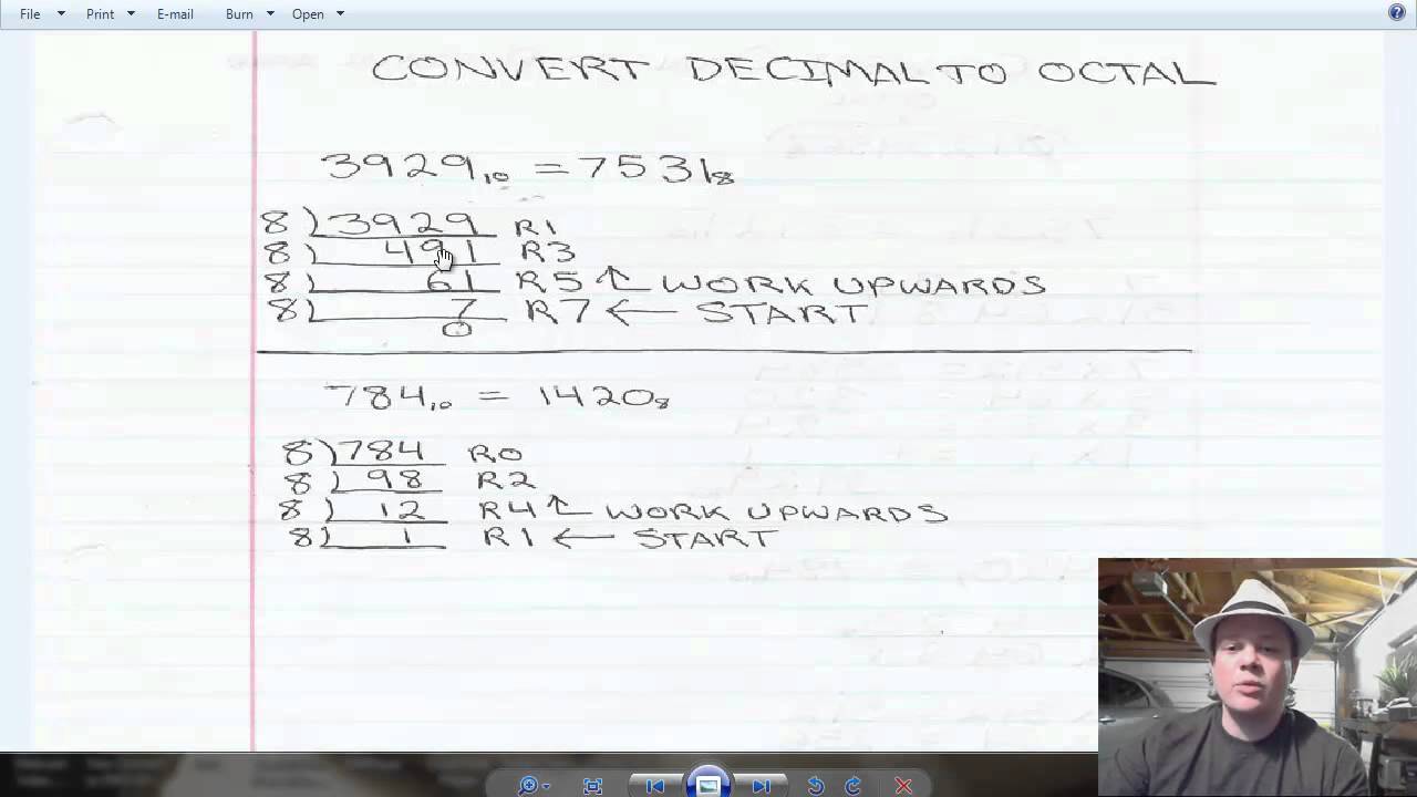 How to convert Octal to Decimal and back again - YouTube