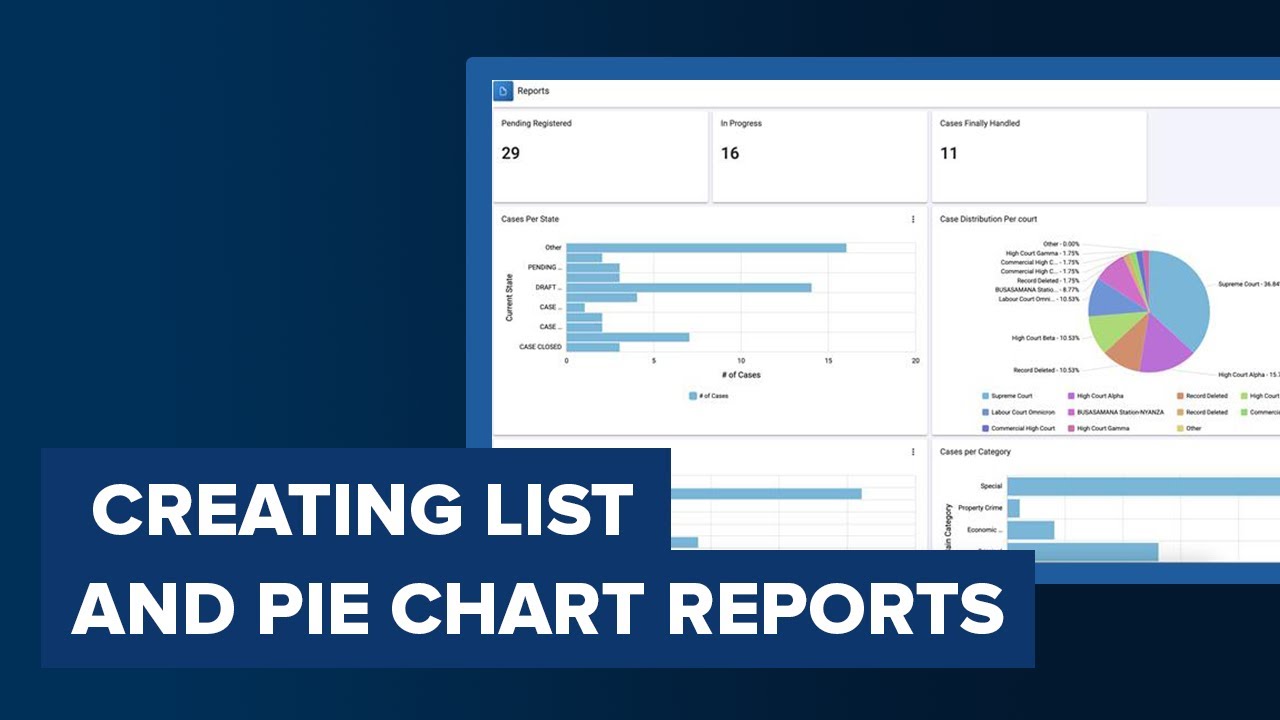 #18 Creating List and Pie Chart Reports - YouTube