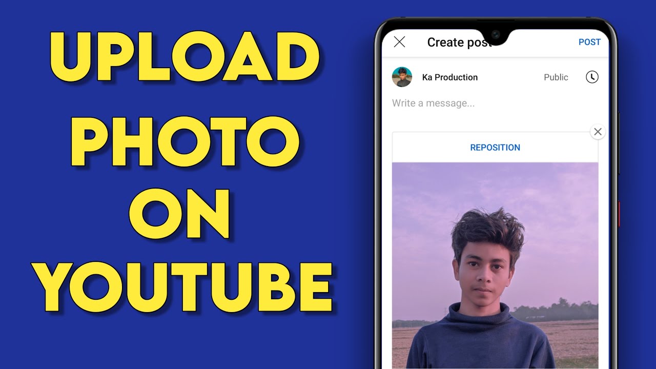 How To Upload Photo On YouTube 2021 | YouTube Par Photo Upload Kaise ...