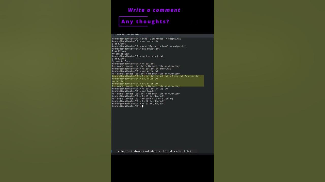 🐧 Linux Cli 11c 🐧 Input Output And Redirection Linux Shell Cli