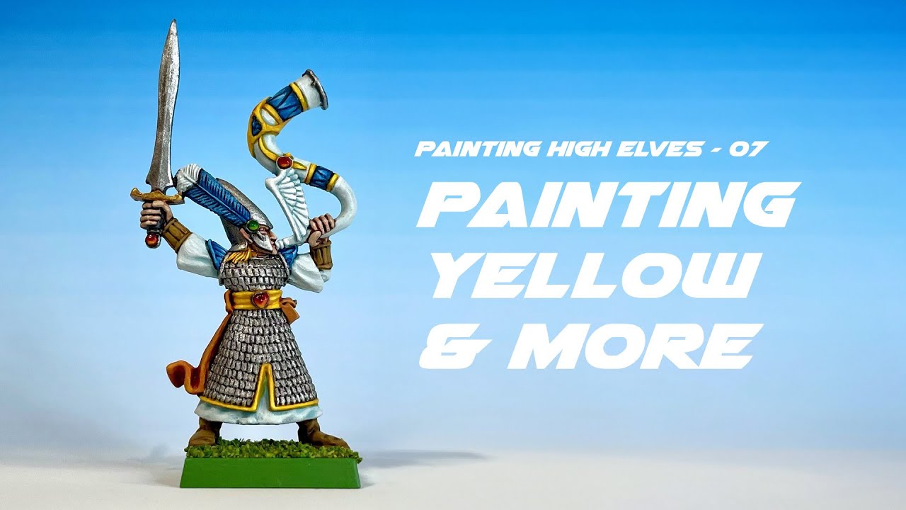 Painting 4th Edition High Elves - 07 Painting yellow and more - YouTube