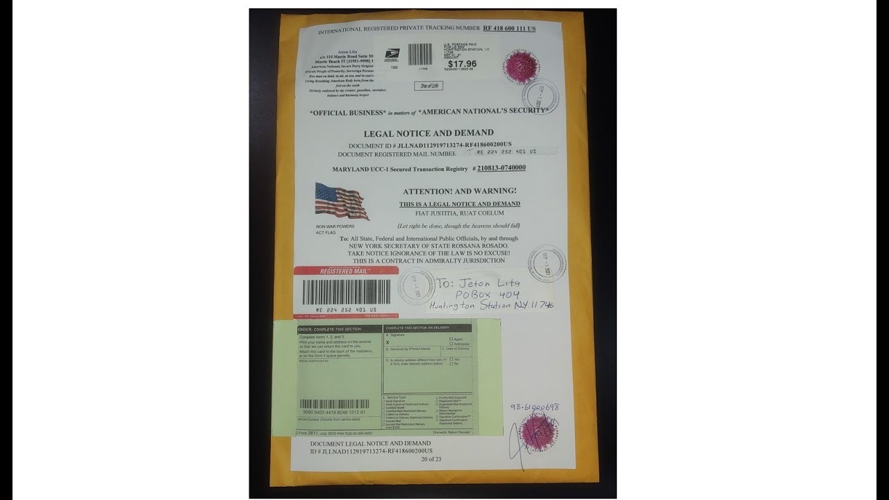 28 - Registering Secured Party Creditor Documents With United States ...