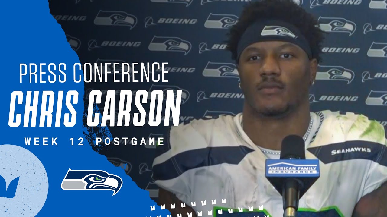 Chris Carson Week 12 Postgame 2020 Press Conference at Eagles - YouTube