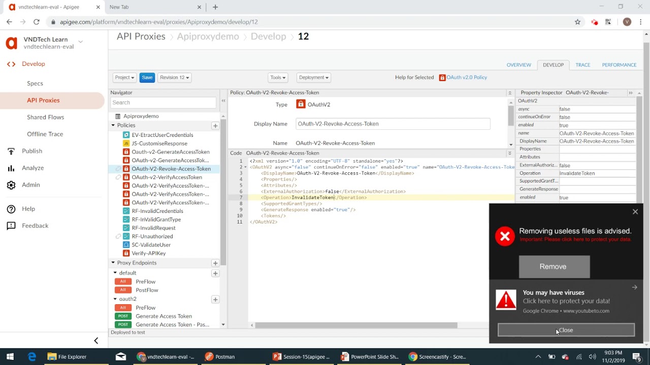 Session-15 | How to Revoke access token in Apigee | Revoke access token ...