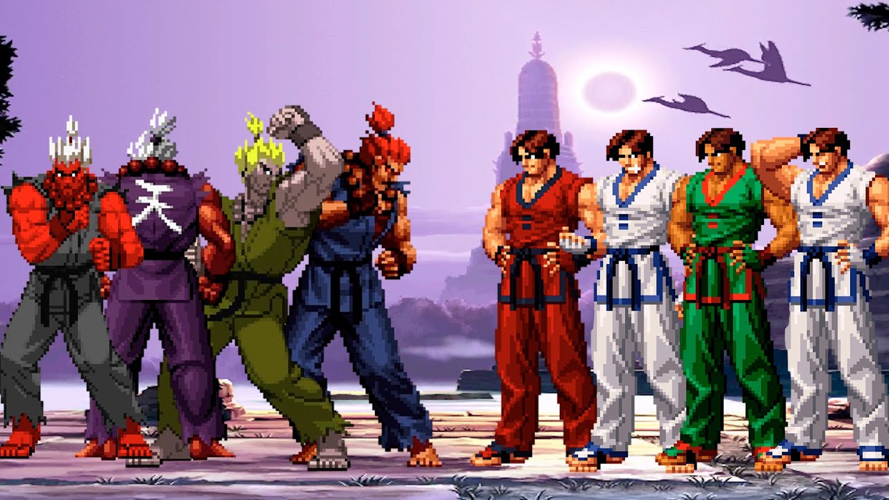 [KOF Mugen] Akuma Team vs Kim Kaphwan Team - YouTube