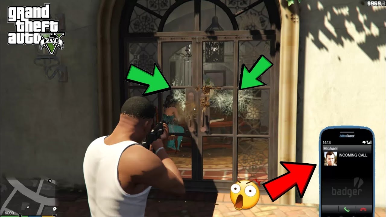 GTA 5 - What Happens if You Fires On Michael's House ? - YouTube