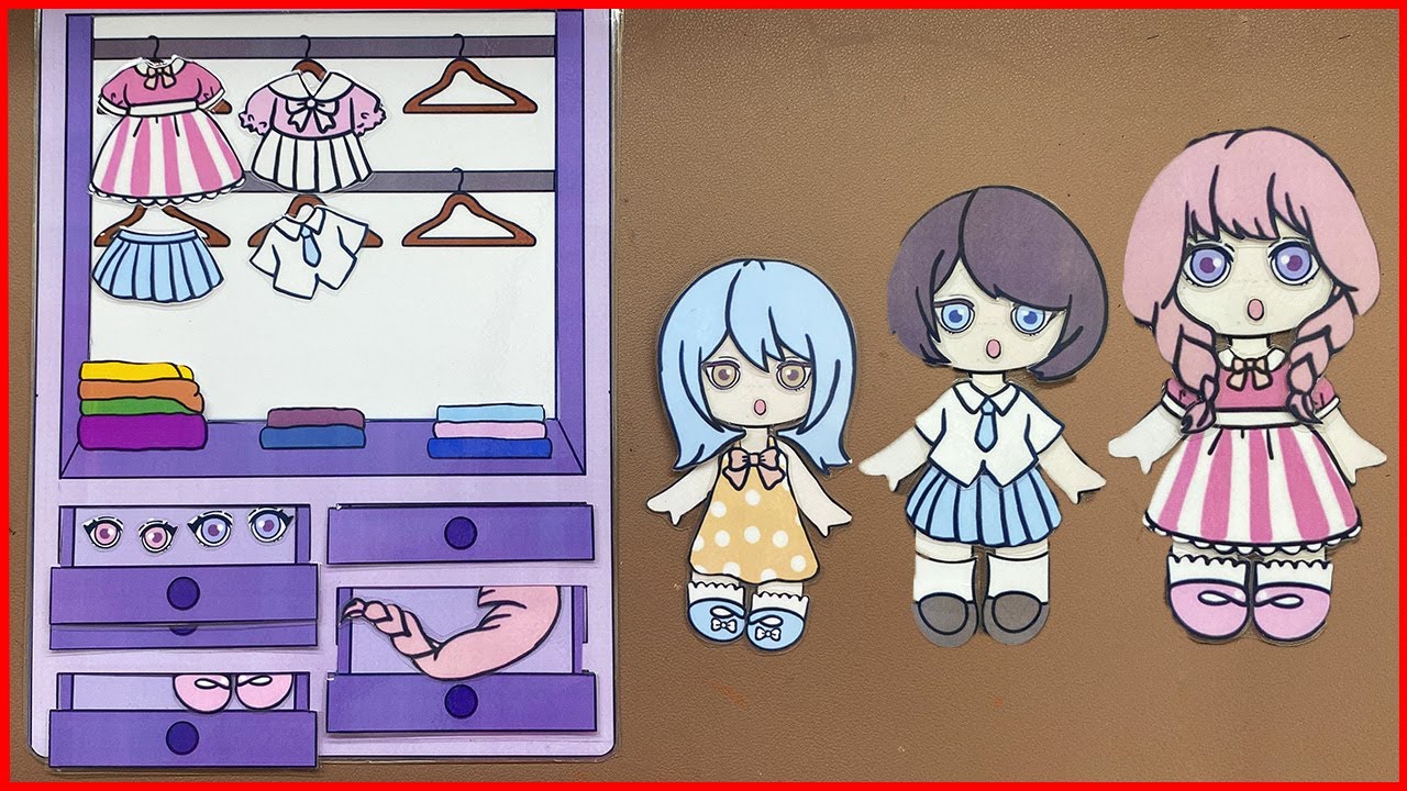 Paper doll dress up fashion style swap game east craft (Lisa channel ...
