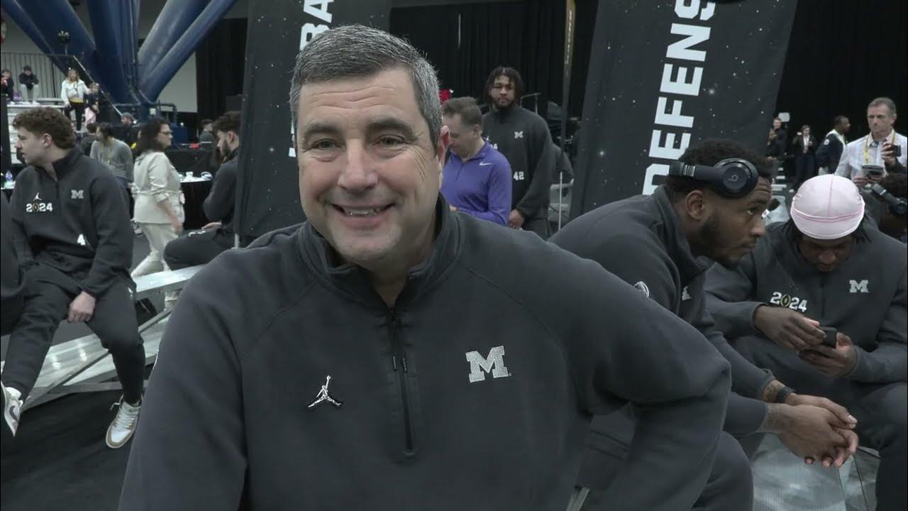 Michigan DL coach Mike Elston talks keys to the CFP National Championship game and more - YouTube