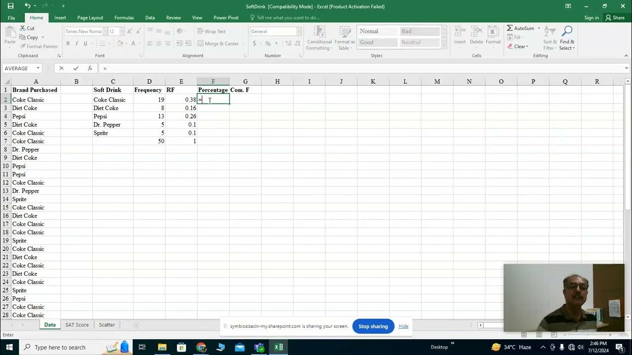 Visualizing Qualitative Data: Creating Frequency Tables and Pictorial Diagrams with Excel on ...