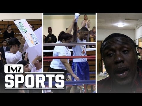 Justin Bieber -- Ringside for BFF's Boxing Debut ... Lil Za Wins ...