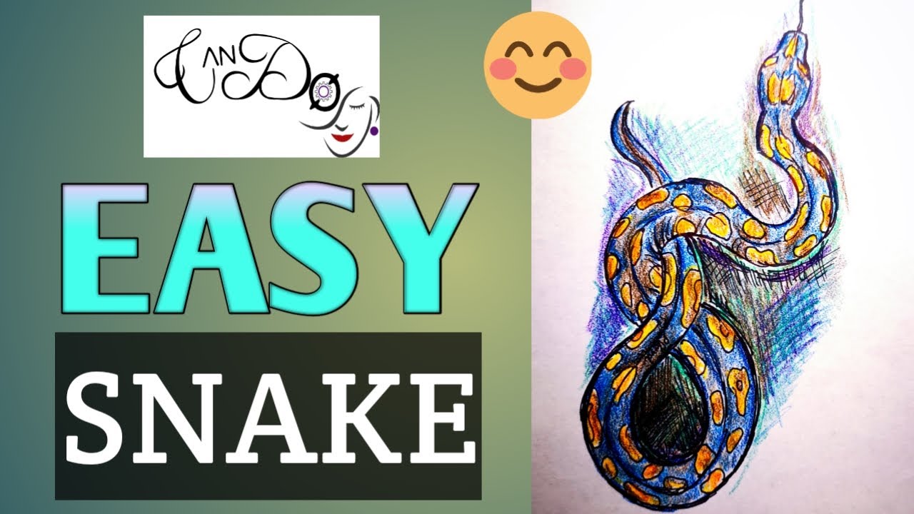 How To Draw A Snake Step By Step For Beginners | Easy Snake Drawing ...