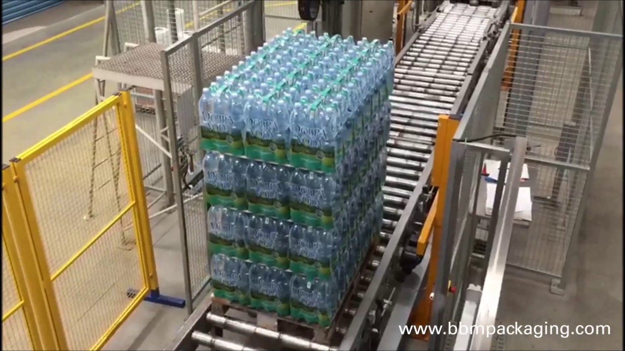 BBM used palletizer KRONES PALMASTER - YouTube