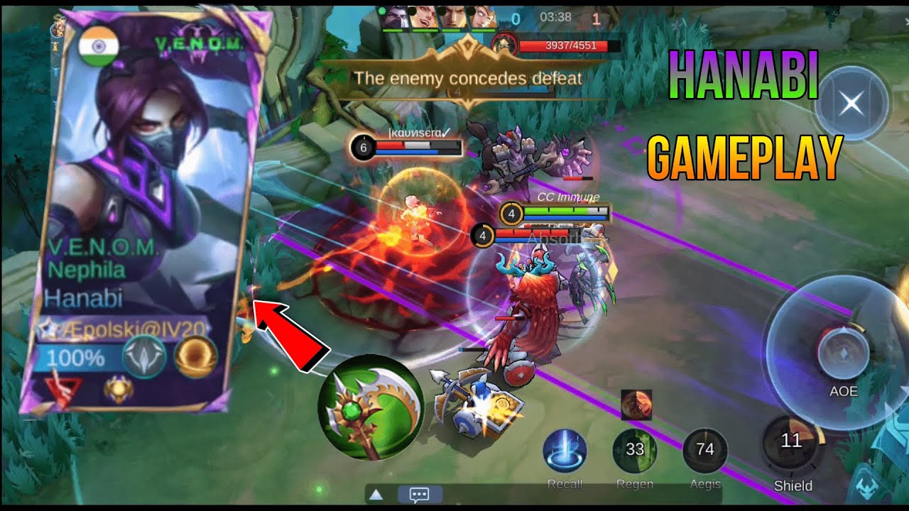HANABI GAMEPLAY!! FROM NORTHEAST ASSAM INDIA!! PRO TEAM ~ MLBB - YouTube