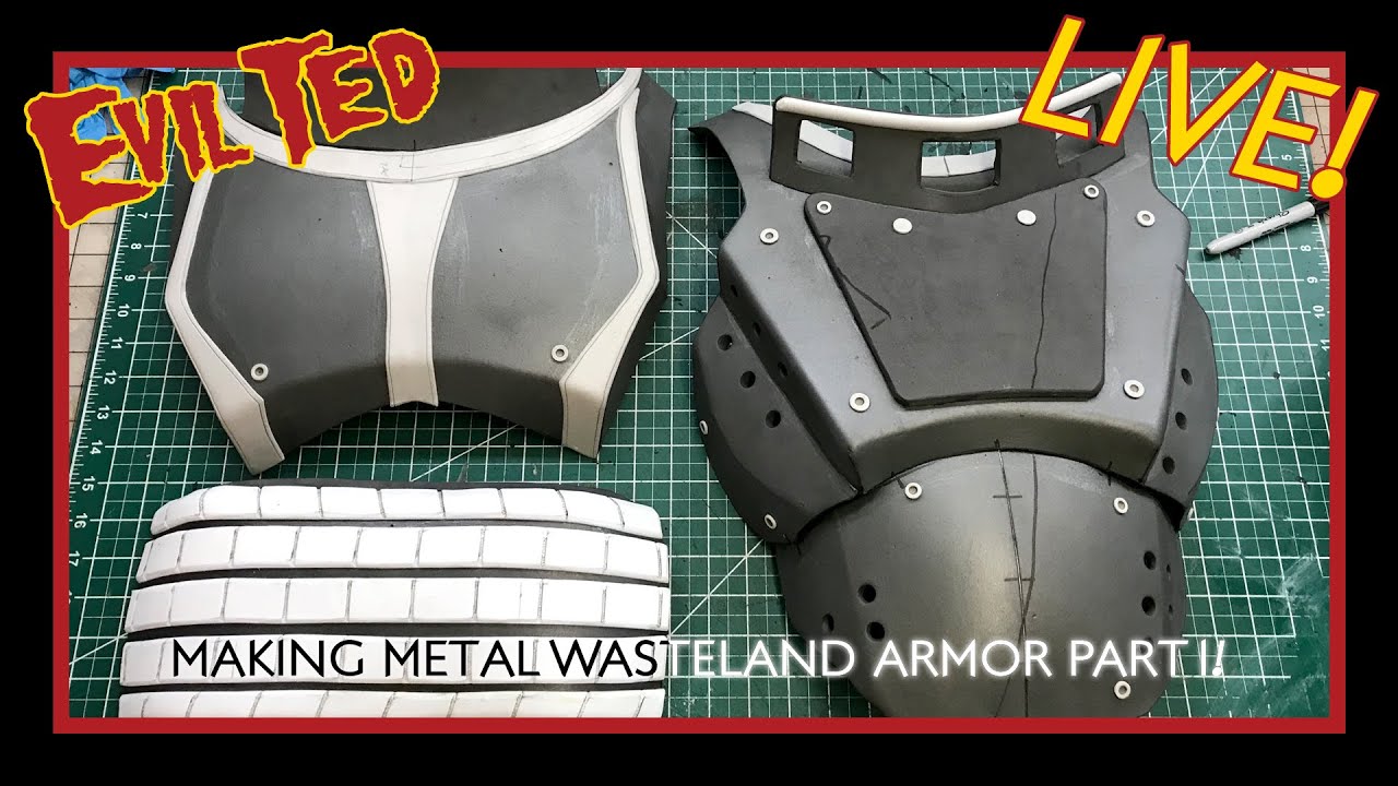 Evil Ted Live: Making Metal Wasteland Armor Part 1 + Pattern - YouTube