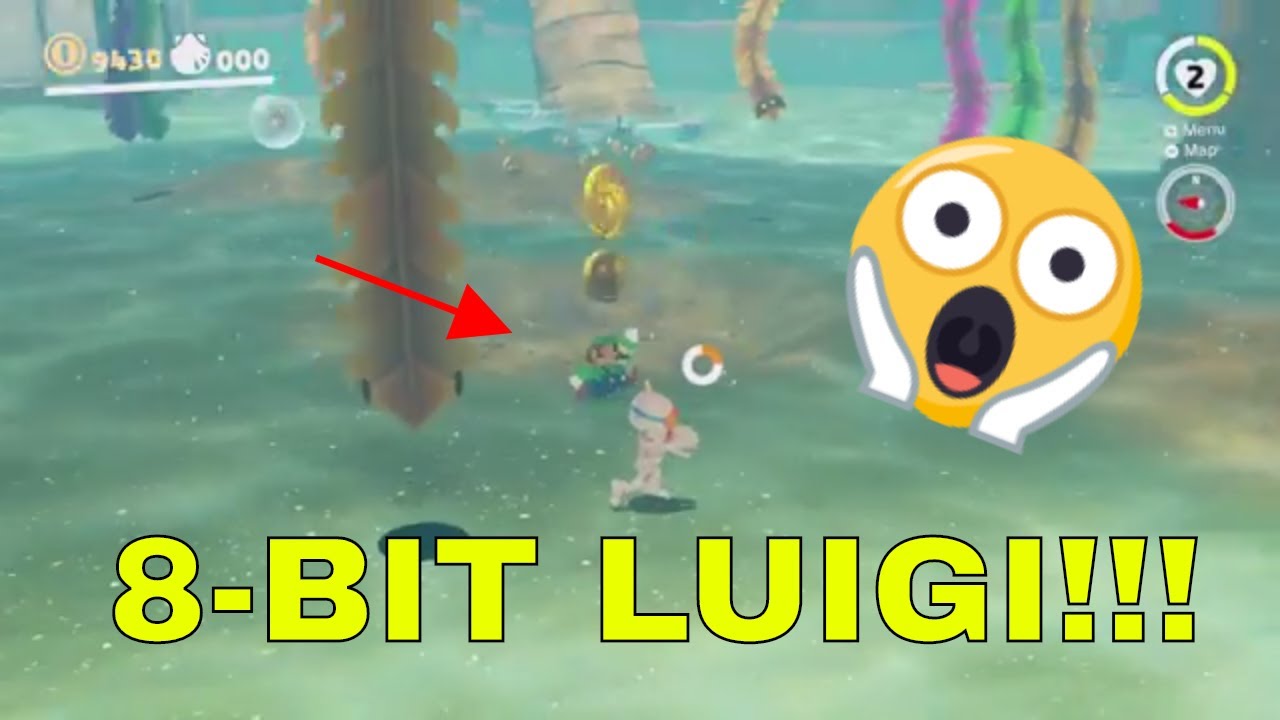 EVERY 8-BIT LUIGI HINT ART LOCATION!!! (so far) || Super Mario Odyssey ...