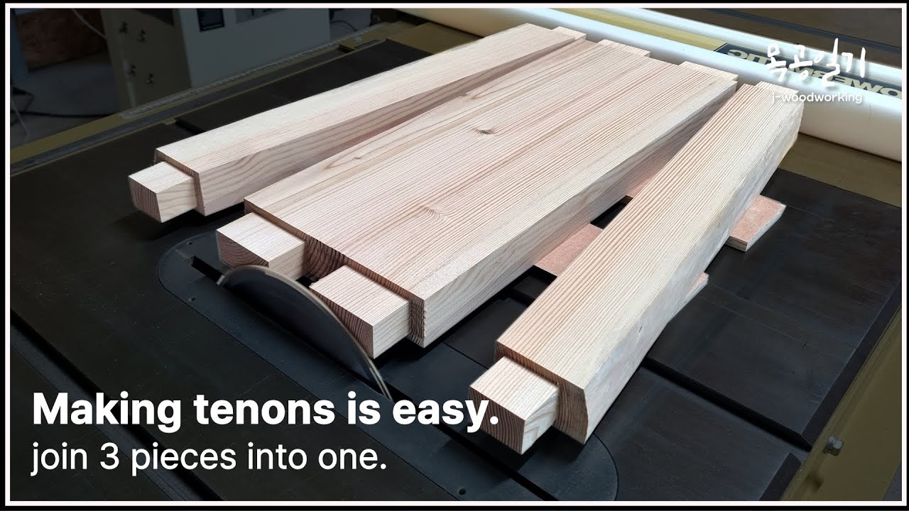 By combining 3 parts, make table leg tenons easier ! - YouTube