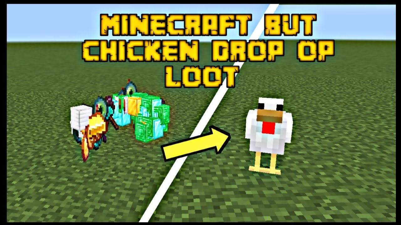 ||MINECRAFT BUT CHICKEN DROP OP LOOT||MINECRAFT|| - YouTube