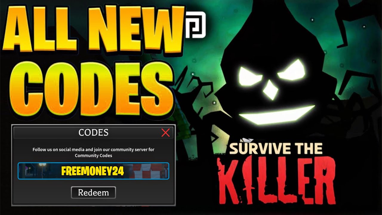 *NEW* ALL WORKING CODES FOR SURVIVE THE KILLER IN 2024! ROBLOX SURVIVE ...