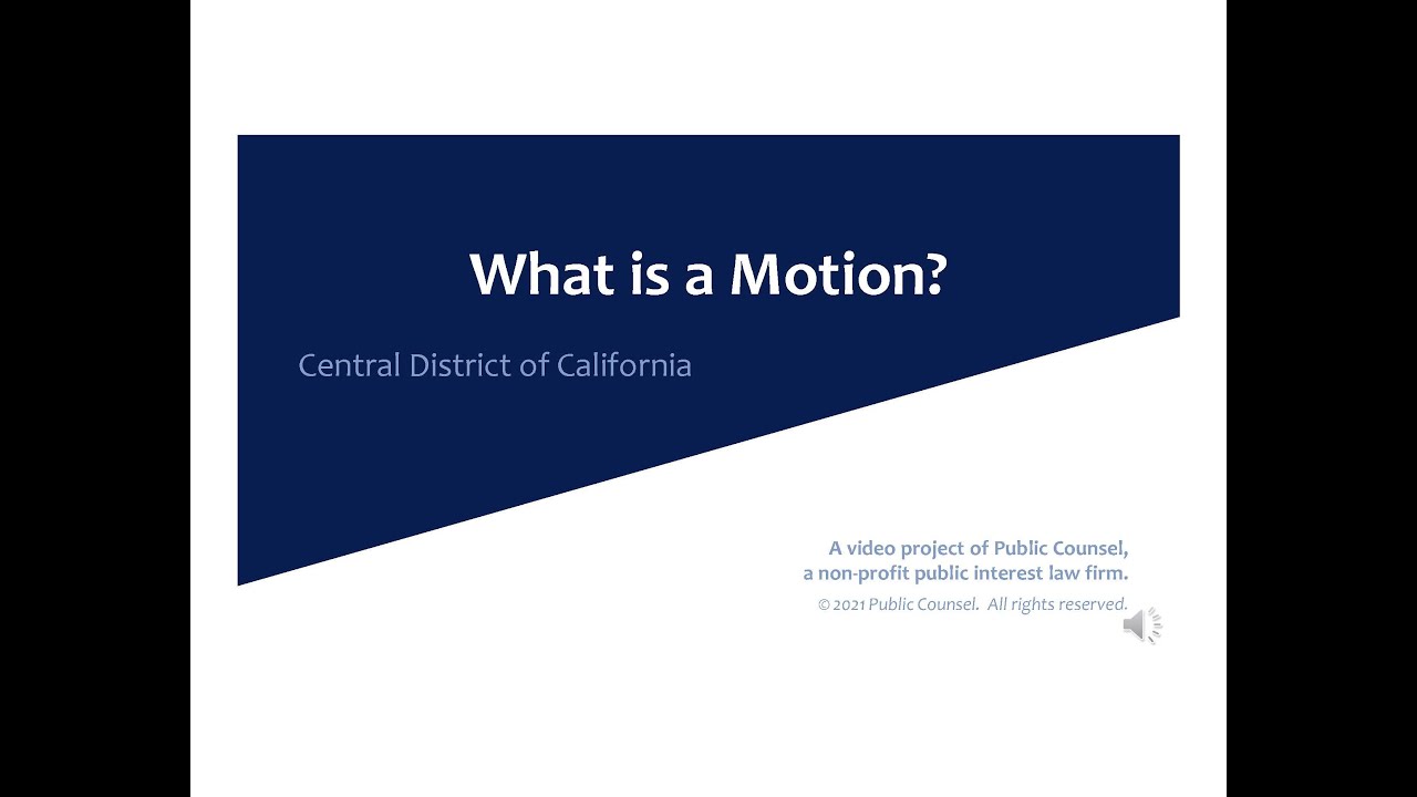 What Is A Motion In Federal Court YouTube what-is-a-motion-in-federal-court-youtube