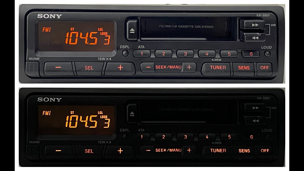 1990s Sony XR-3501 Car Cassette FM Radio Player NEW - YouTube