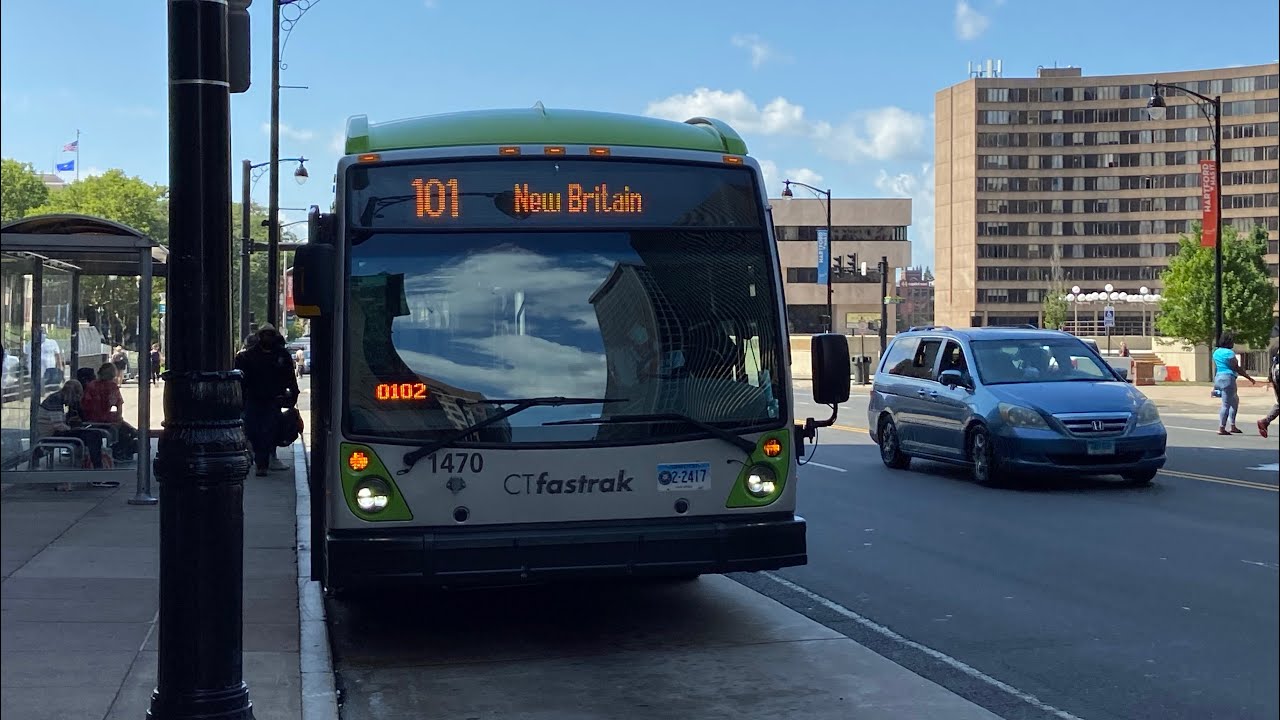 Bus Ride | CTFastrak #1470 on the 101 to Downtown Hartford - YouTube