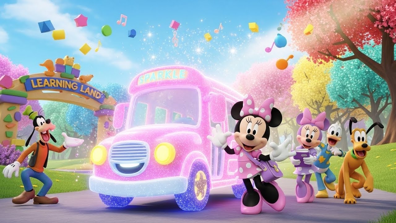 Minnie Mouse & The Sparkle School Bus Adventure | Kids Story | 3D ...
