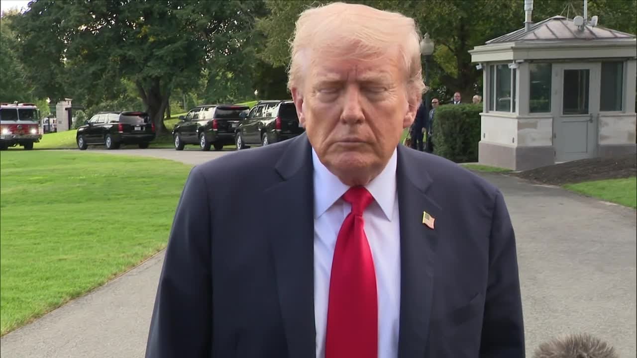 FULL REMARKS: Donald Trump talks with reporters outside the White House ...