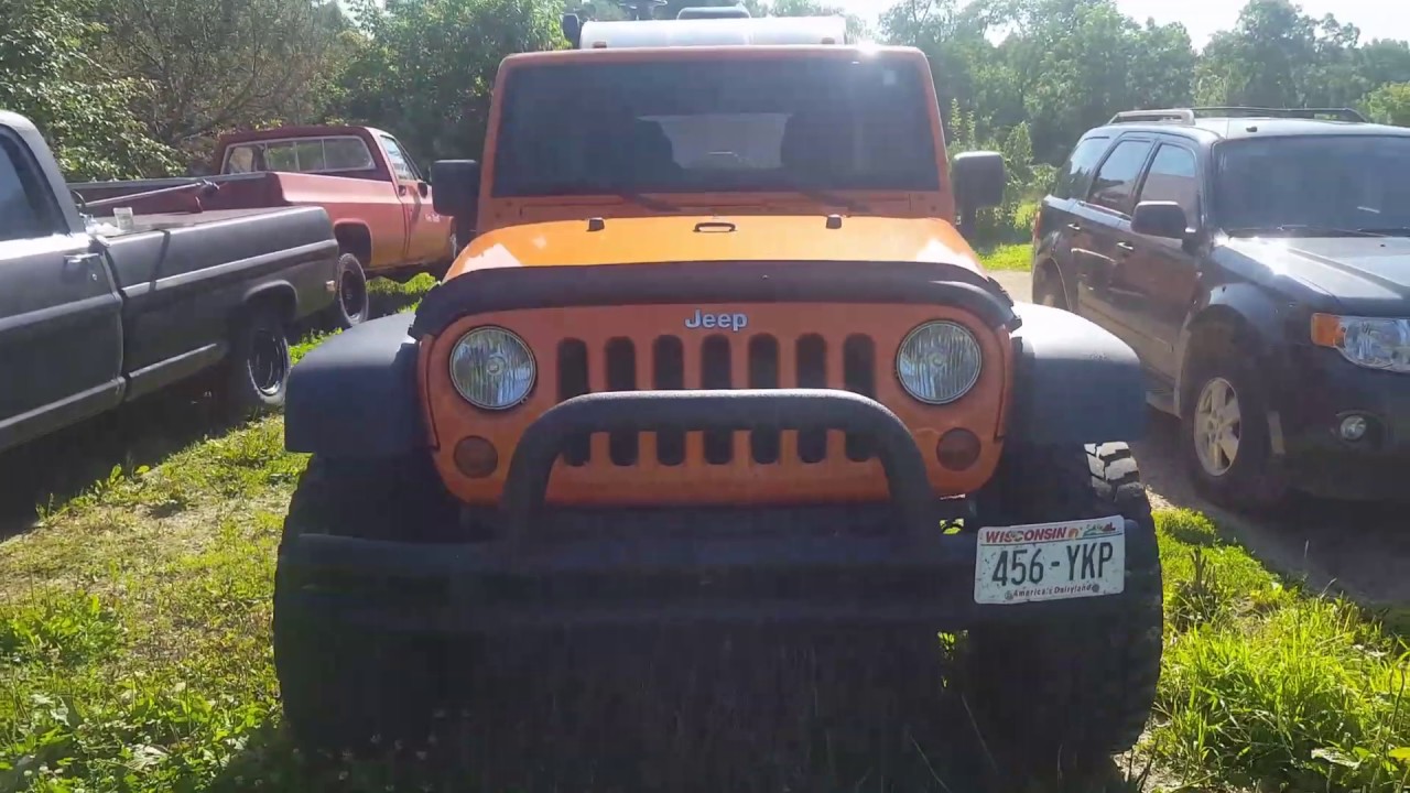 2012 Jeep Wrangler JK towing setup for Winnebago Winnie Drop - YouTube
